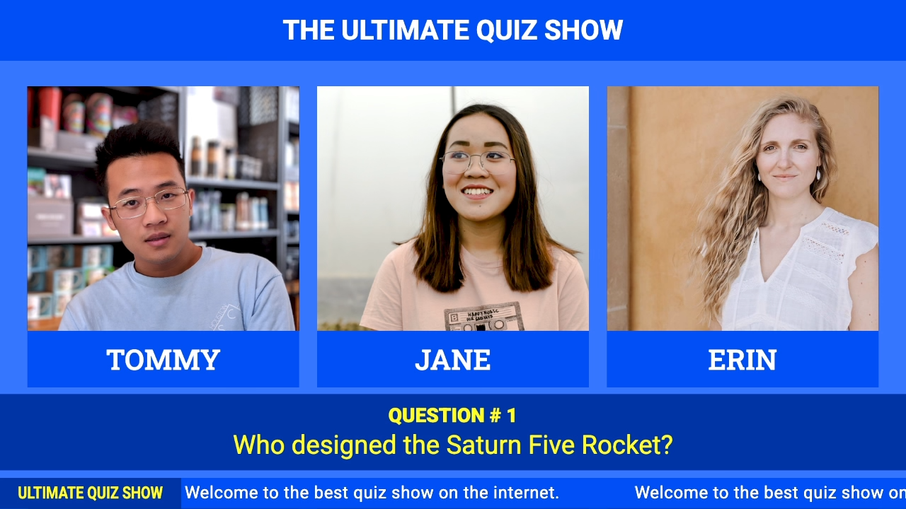uno - Live overlays for streaming - Quiz Show Three Box alt | Sociable